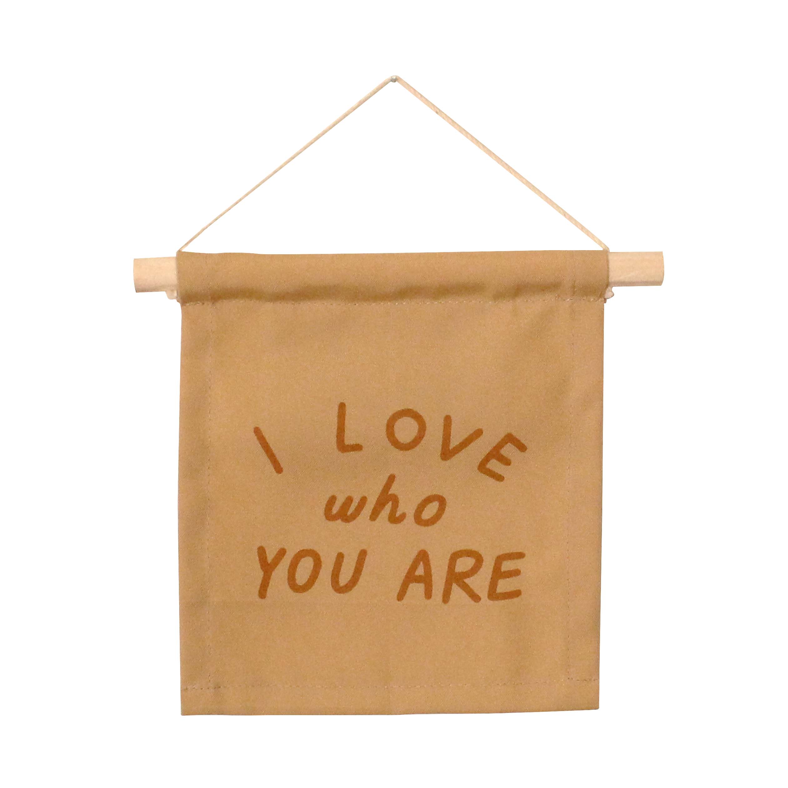 I Love Who You Are Canvas Hang Sign - Peach – Pocketful of Daisies